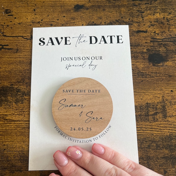 Save the Dates Magnet With Cards | Simple Save the Date Wedding Magnets ...