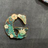 Botanical Letter Enamel Pin Personalize With Your Initial or Monogram ...
