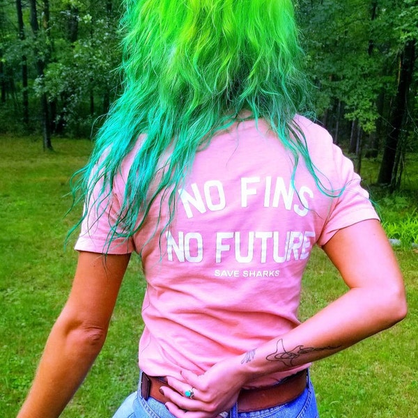 No Fins No Future Save Sharks Long Sleeve T-shirt - Etsy