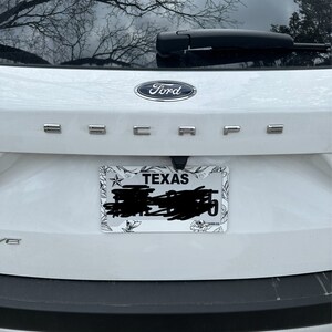 Stained Glass Mountain Range Aluminum Front License Plate Vanity Plate ...