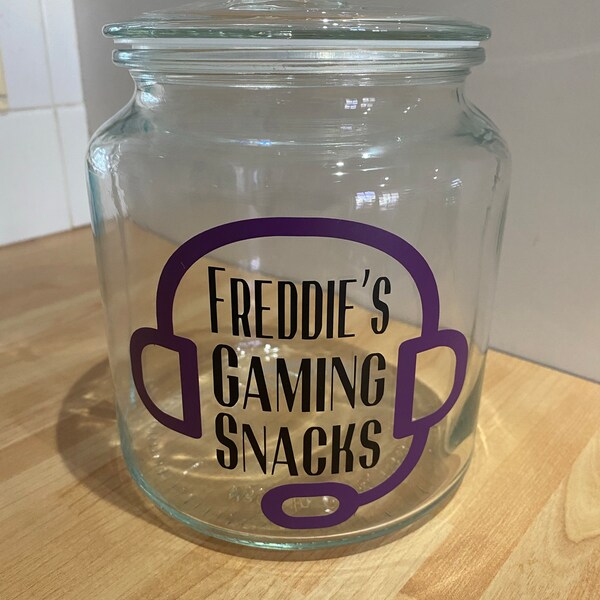 Gaming Snack Jar, Gaming Snacks, Personalised Snack Jar, Kids Snack Jar ...