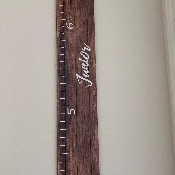 Personalized Wooden Kids Growth Chart - Height Ruler for Boys Girls ...
