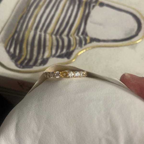 3MM Round Diamond Wedding Band, 2.80CT Simulated Diamond Full Eternity ...