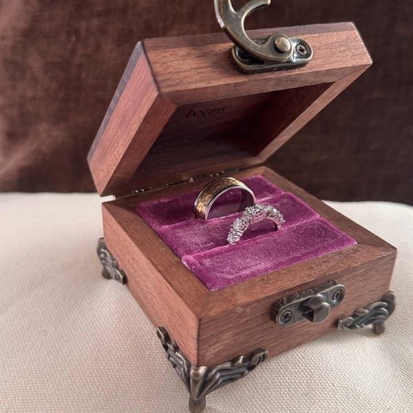 Ring Bearer Box Ring Box Wedding Engagement Ring Box Wedding Proposal ...