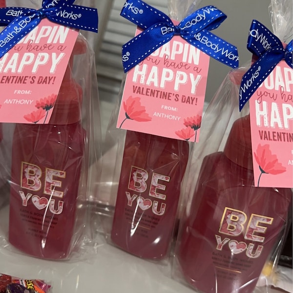 Hand Soap Gift Tag, Valentines Soap Tag, Teacher Valentine Tag, Soapin ...