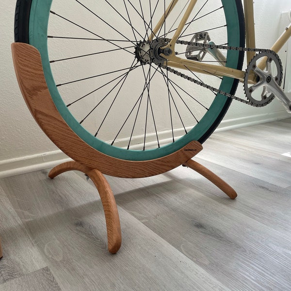 Bike Rack Made From Red Oak, Super Attractive Hand Made Floor Bicycle ...