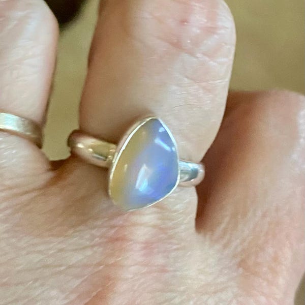 Natural Raw Opal Spinner Ring, Fidget Ring, Birthstone, Raw Stone ...