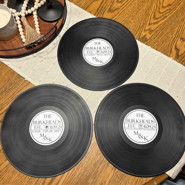 Classic Vinyl Record Sticker for Wedding Guest Book | Personalized ...