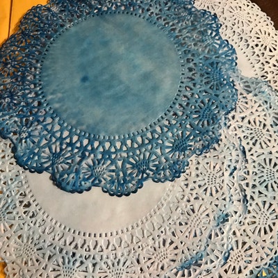 Set of 10 Six Inch Pink/light Red Tea Dyed Paper Doilies. Tea - Etsy