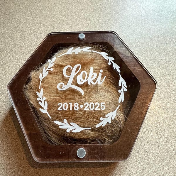 Bereavement Gift for Loss of Mother Lock of Hair Keepsake, Small ...