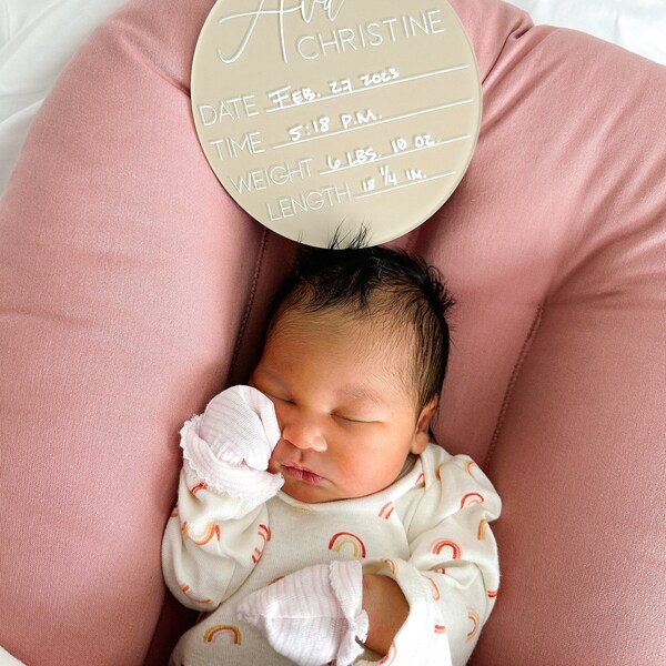 Acrylic Baby Milestone Cards - Brushstroke Painted | Monthly Baby ...