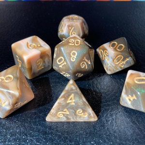 Wheat Dnd Dice Set Polyhedral Dice D&D Dice Dungeons and | Etsy