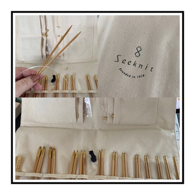 Seeknit Koshitsu Premium Set 2, Bamboo Interchangeable Circular Knitting Needle, 5 Inch / 12.5 ...
