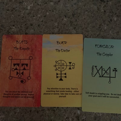 Into the Dark, Demon Oracle Deck, Occult Tarot Cards, Goetia Cards ...