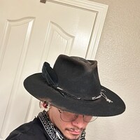 Custom Mens Rock N Roll Fedora Distressed, Southern Rocker Men Hat ...