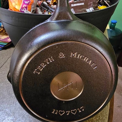 5 Inch Engraved Anniversary Skillet Date Only - Etsy