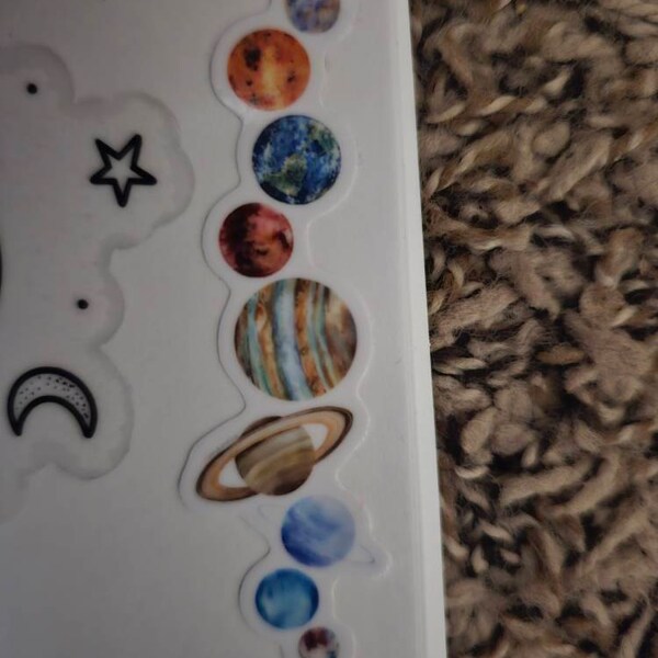 Watercolor Planets Sticker, Space Stickers, Laptop Stickers, Decals ...