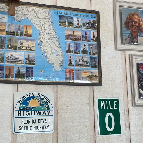 Florida Scenic Highway Sign - Florida Keys; Key West, Tiki Bar, Beach ...