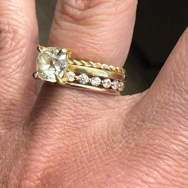 Star of David Necklace / 14k Gold Diamond Star of David Necklace ...