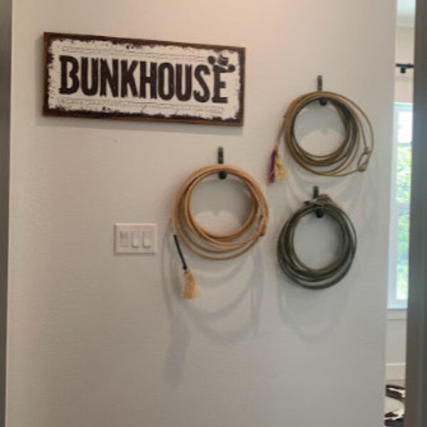 Rustic Metal Bunkhouse Sign | Farmhouse, Ranch, VRBO, Bnb, Boy's Room ...