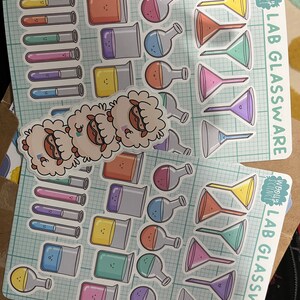Biology Sticker Sheet, Science Teacher Planner Stickers, Organelles ...