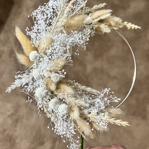 Hoop Dried Flowers Cake Topper - Floral Cake Topper - Wedding ...