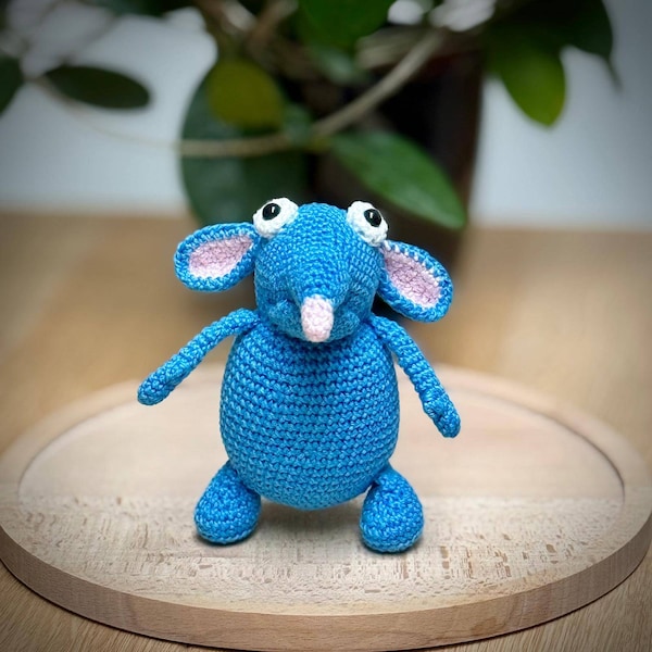 Tutter Blue Mouse Crochet Pattern PDF | ENGLISH | Amigurumi | Toy ...