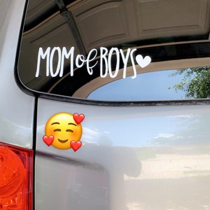 Mom of Boys Car Decal, Raising Sons Bumper Sticker, Proud Mom of All ...