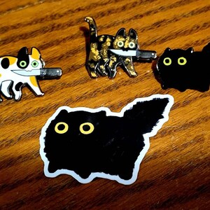 Calico Knifecat Enamel Pin - Etsy