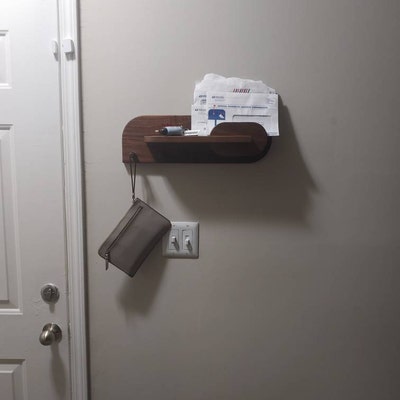 Entryway Organization, Key Holder, Wall Mount Coat Rack With Shelf ...