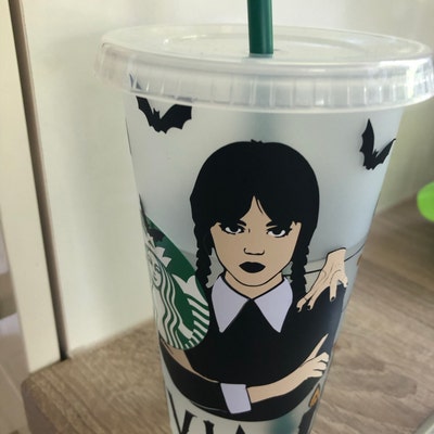 WEDNESDAY Inspired Cold Cup 24 Oz, Limited Edition Design - Etsy UK