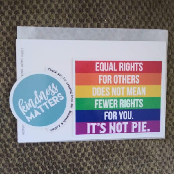 Equal Rights for Others (it's Not Pie) Vinyl Sticker - Etsy