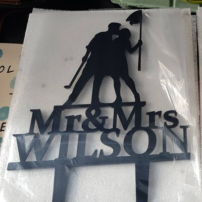 Golf Wedding Cake Topper, Golfing Cake Topper, Golf Player Cake Topper ...