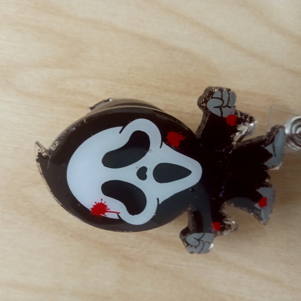 Horror Badge Reel/badge Holder/cute Gift/lanyard/beaded Pen/ Cute ...