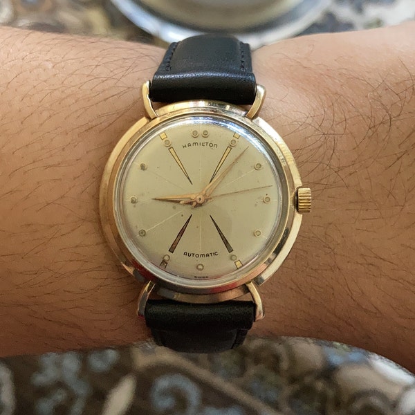 1963-1969 Hamilton Lord Lancaster C Wrist Watch. 10K Goldfilled White ...