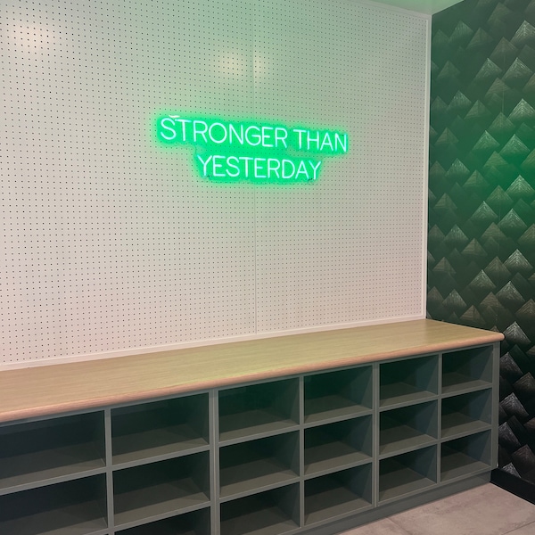 Stronger Than Yesterday Led Neon Sign - Etsy