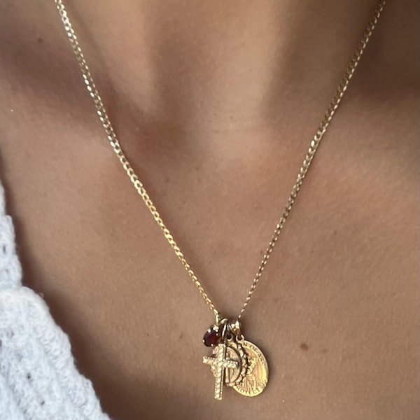 Solid 14K Gold Cuban Link Chain Necklace - Etsy