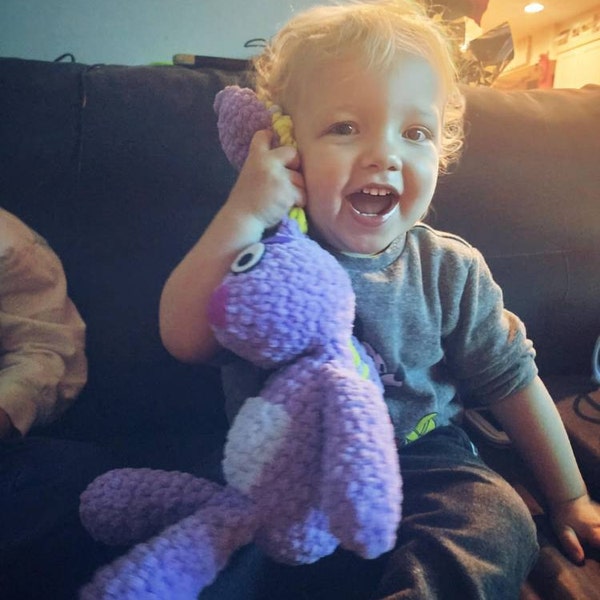 Bluey Chattermax Velvet Crochet Handmade Stuffed Animal - Made in USA ...