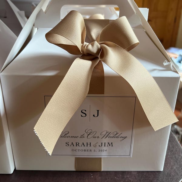 Initials Wedding Welcome Boxes - Hotel Welcome Box Gifts for Wedding ...