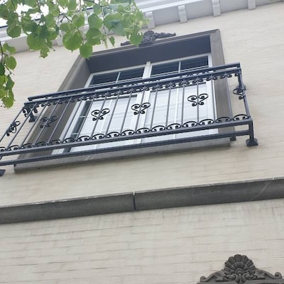 Vintage Wrought Iron French Balcony Railing Unit Balustrades Handmade ...