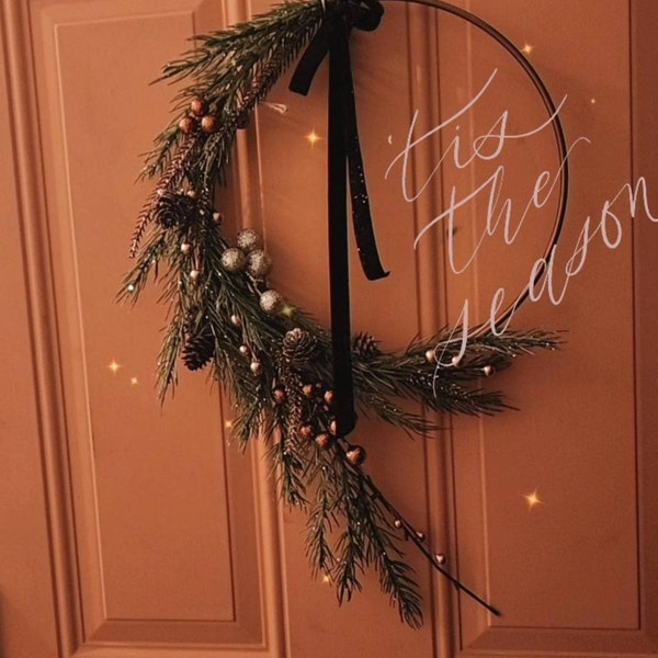 Elegant Pearl-embellished Holiday Wreath - Etsy