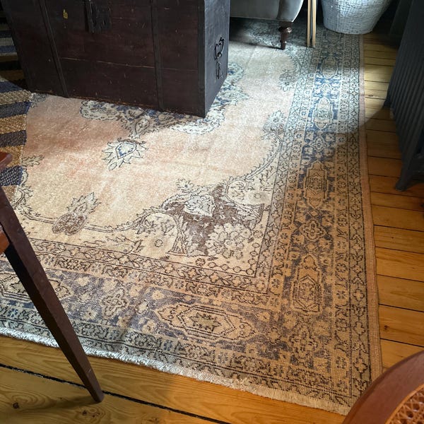 Blue Circular Rug, Round Rug for Bathroom, Hotel Lobby Rug, Salon Rug 4 ...