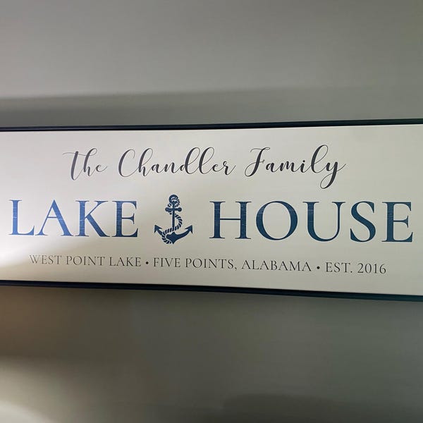 Custom Lake House Sign | Lake House Decor | Lake House Sign ...