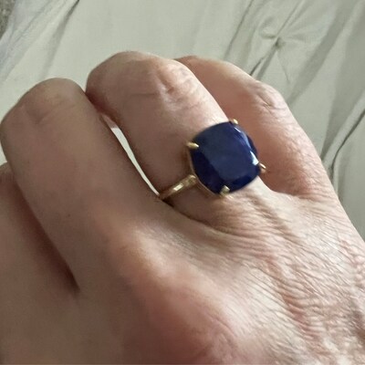 Emerald Cut Ruby Ring, Raw Ruby Ring in Sterling Silver, Ruby ...