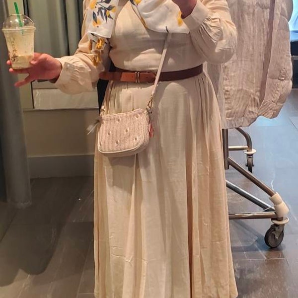 Beige Linen Dress, Long Sleeve Linen Maxi Dress, Womens Linen Dress ...