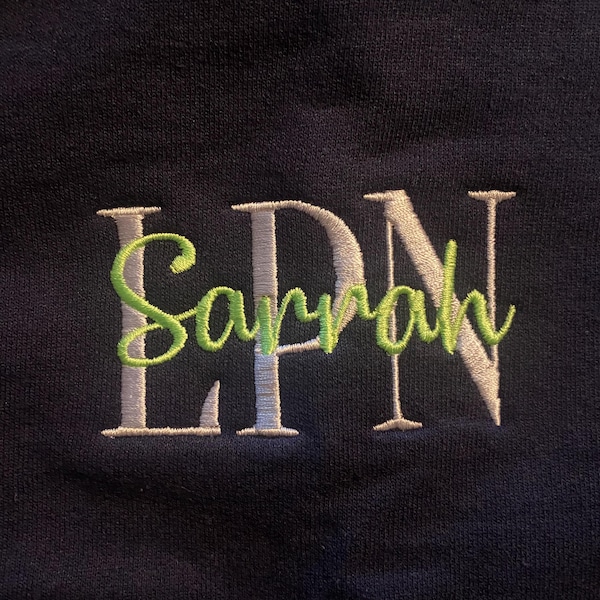 Nurse Sweatshirt-custom Embroidered Sweatshirt-rn Sweatshirt-nursing ...