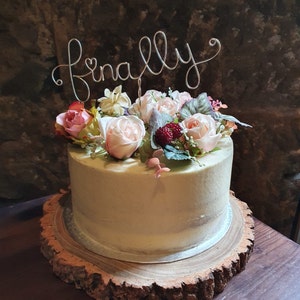 Finally Wedding Cake Topper Wire Cake Topper Finally Cake - Etsy