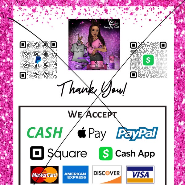 Printable Payment Sign | We Accept Credit Cards Sign | Vendor Payment ...