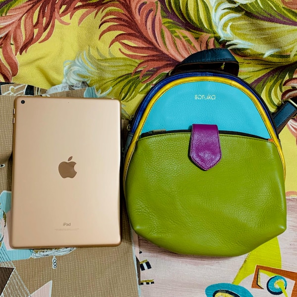 Colorful Leather Bag · Medium Crossbody Bag Handmade · Recycled Leather ...