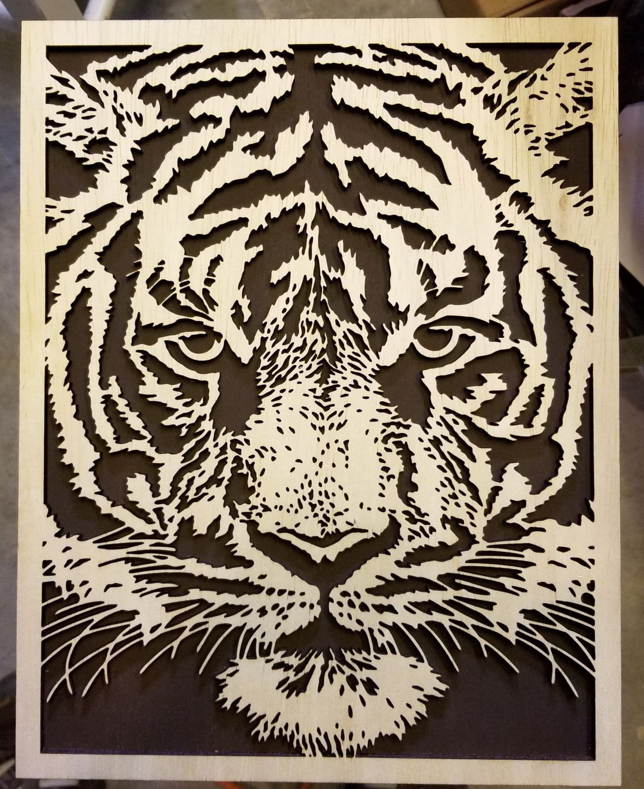 054-tiger Scroll Saw Pattern pdf Jpg Dxf Svg Eps | Etsy